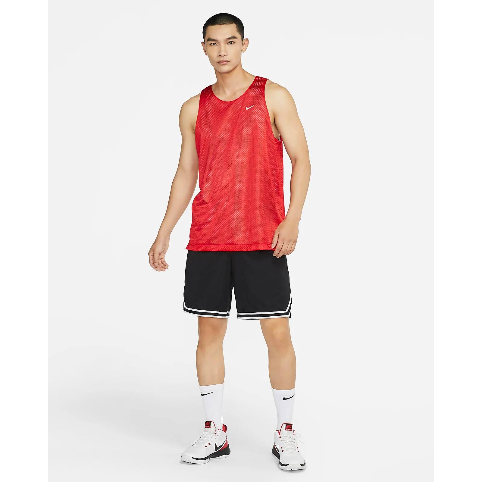 NIKE STANDARD ISSUE 日本限定發售色 男紅灰運動籃球快速排汗網眼雙面穿球衣背心 電繡Logo百搭基本款 | 蝦皮購物