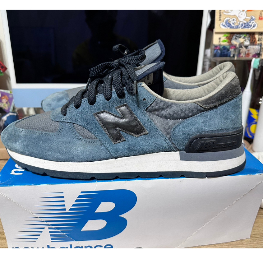New balance M990BL 990V1 US13 NB990V1 藍色 藍黑色 | 蝦皮購物