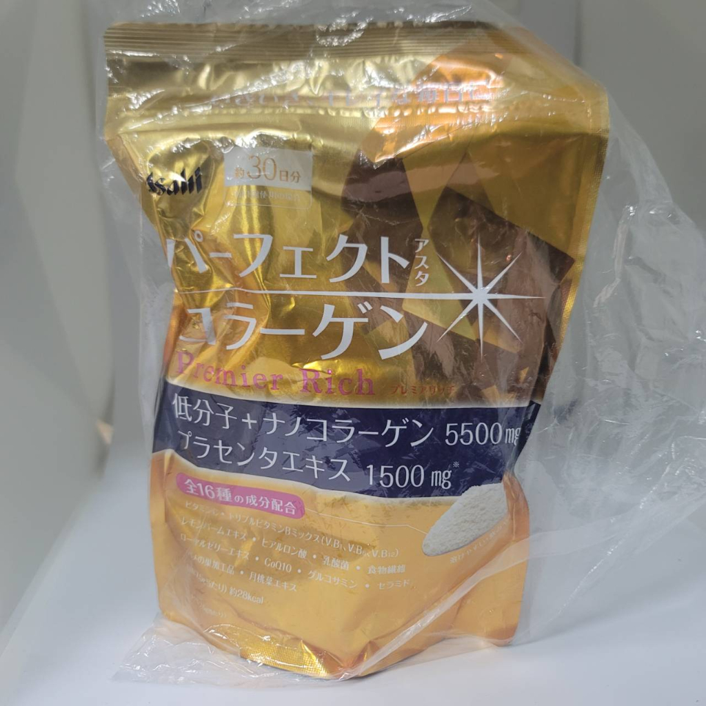 現貨 朝日ASAHI 金色加強版 Premier Rich 膠原蛋白粉 30天份 228g 效期2024 | 蝦皮購物