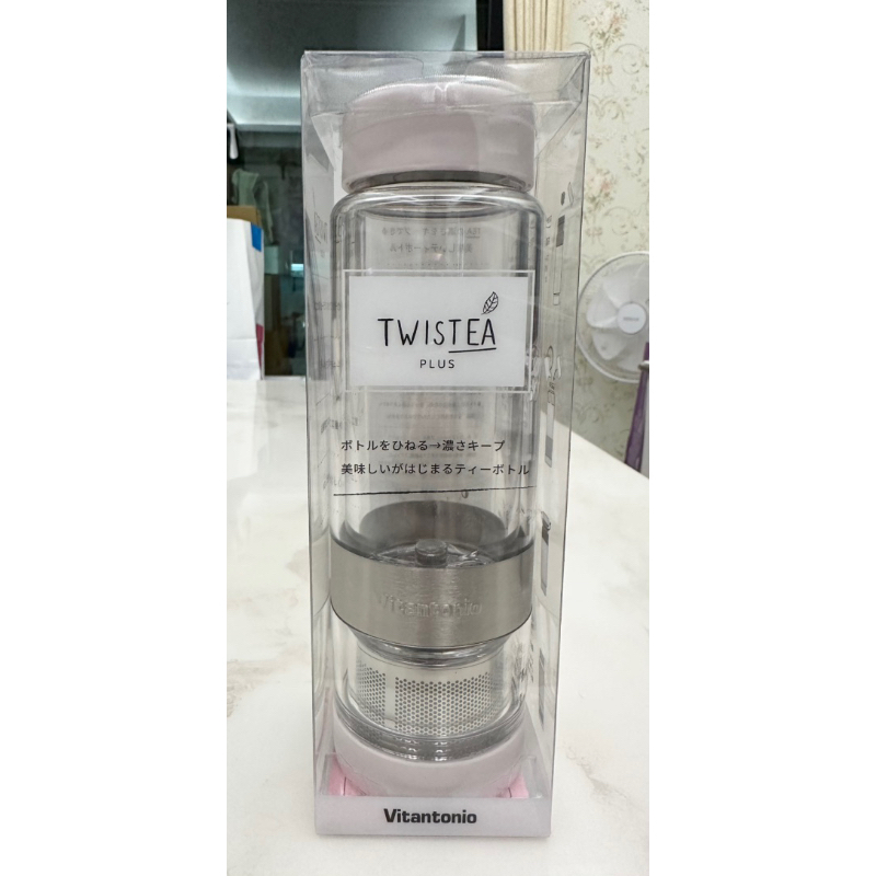 全新~Vitantonio Twistea PLUS轉轉泡茶瓶400ml(迷霧粉)~售價399元 | 蝦皮購物