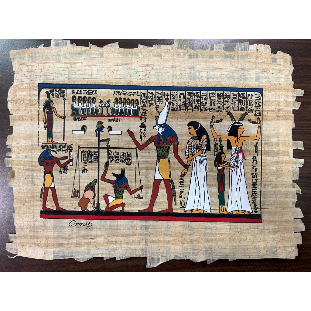 【埃及手作】100%埃及進口紙草畫--紙莎草 特大張尺寸約35x47CM | 蝦皮購物