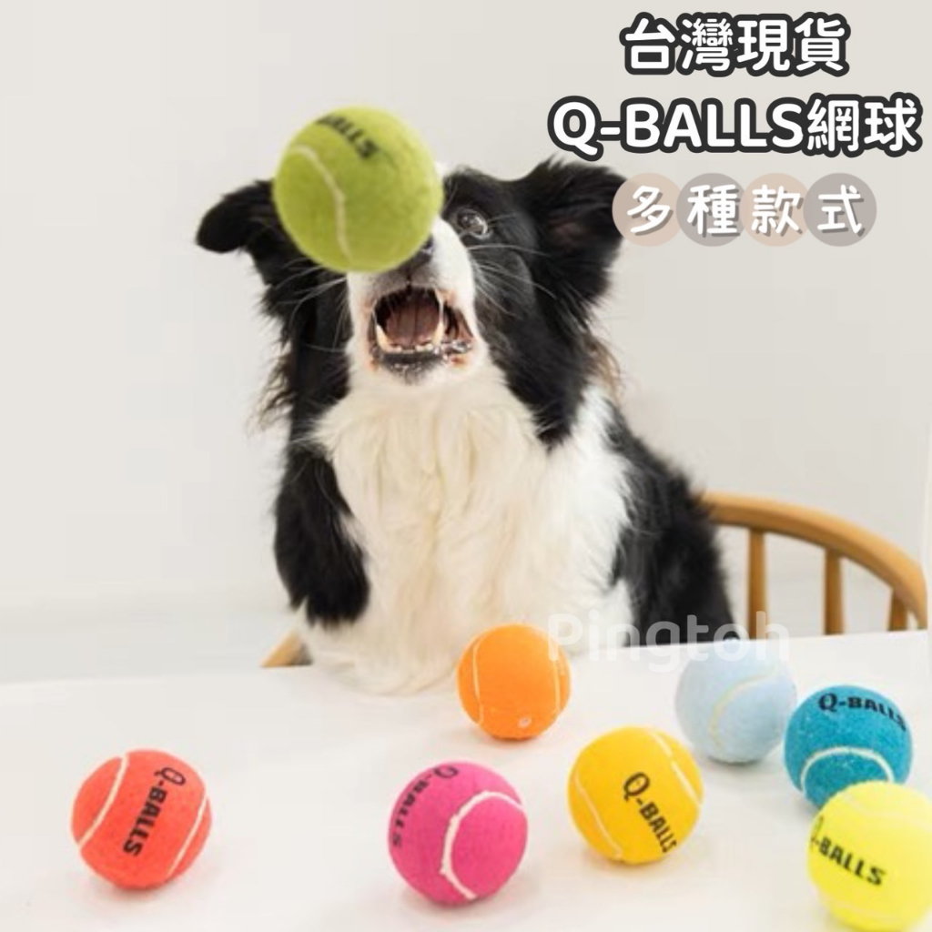 PINGTOH【台灣現貨】Q-MONSTER Q-BALLS 彈力球 寵物玩具 寵物玩具球 寵物球 狗玩具 發聲網球 | 蝦皮購物