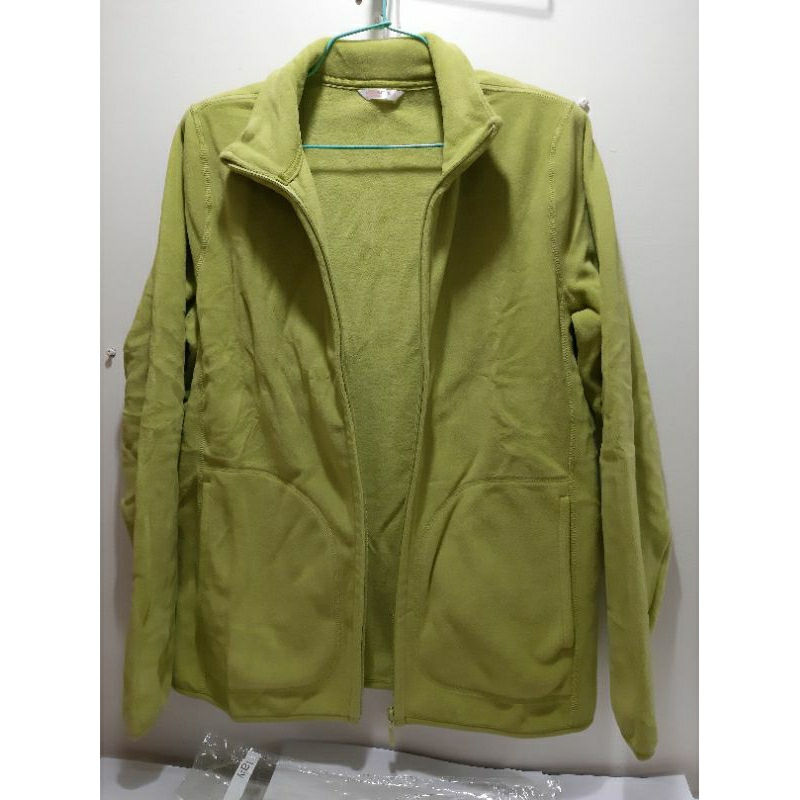 17. Lativ女XL MICRO FLEECE立領外套螢光黃綠 | 蝦皮購物