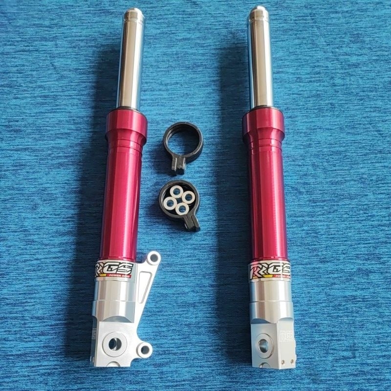 RRGS DIO 全新品 前叉 前碟版 27芯 原廠長度 前避震器 CNC前叉組 銀頭/紅色管/銀心 G21-11 JR | 蝦皮購物