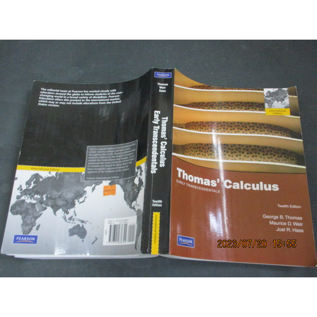 《Thomas Calculus 12/E》9780321643636少許畫劃記 | 蝦皮購物