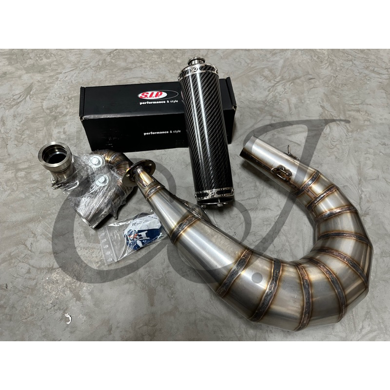 CJ motor 2T SIP Vespa 150 S sv px pe p125x 老偉 排氣管 白鐵 碳纖維 | 蝦皮購物