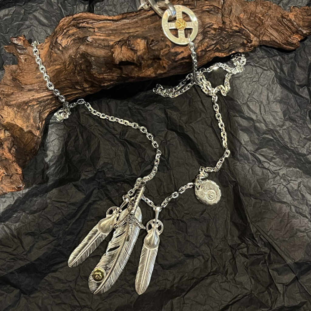 Goro’s高橋吾郎 日本 s925純銀 小紅書同款 IG同款 復古 情侶項鍊吊墜 中性 手工 點金 潮流 印地安風格 | 蝦皮購物