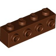 6153594 LEGO 樂高 30414 棕色 側接轉向顆粒磚 Brick Mod 1x4 Studs | 蝦皮購物