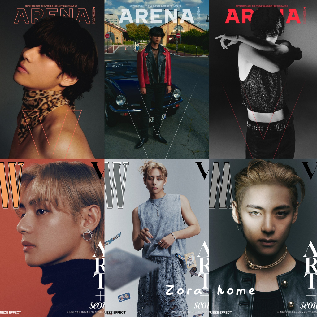 預購 BTS V Arena Homme+ 2023 9月號 金泰亨 W Korea Vol.9 | 蝦皮購物