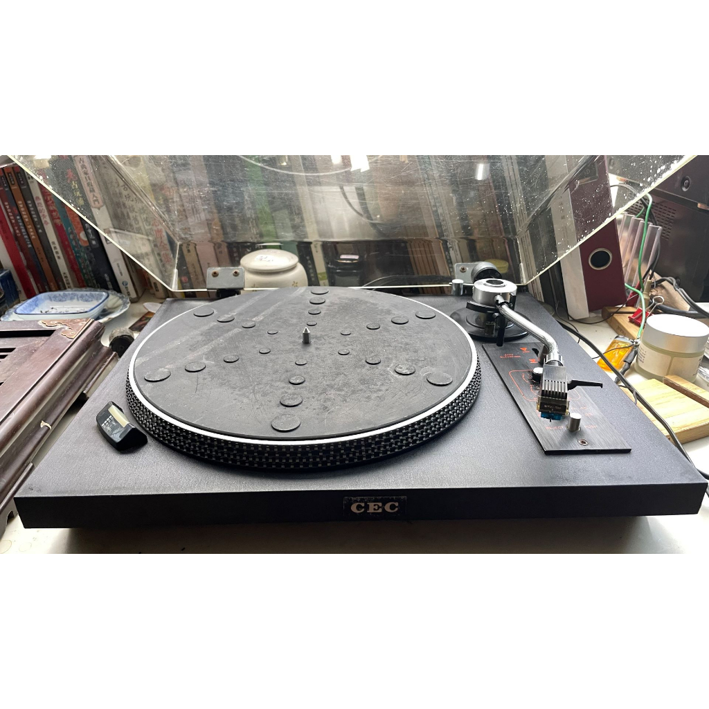 CEC 老黑膠唱機(有唱頭組)立馬可使用 含防塵蓋 可切換33/45轉速 強制返回鍵失效 詳見照片及描述二手黑膠唱片 | 蝦皮購物