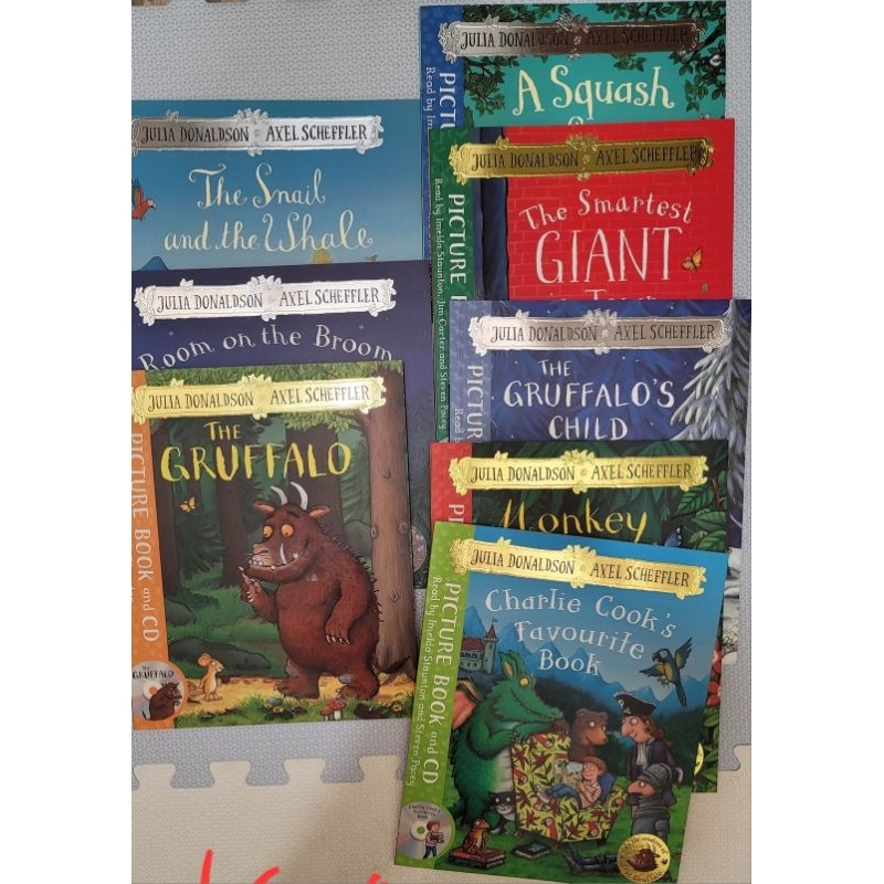 The Gruffalo 8冊封面燙金 平裝 Julia Donaldson 附cd 贈送愛課自然拼讀書 | 蝦皮購物