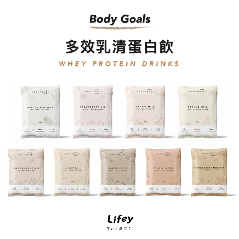 【全口味現貨】Body Goals多效乳清蛋白飲 隨手包😋💪🏻 健身 高蛋白 | 蝦皮購物