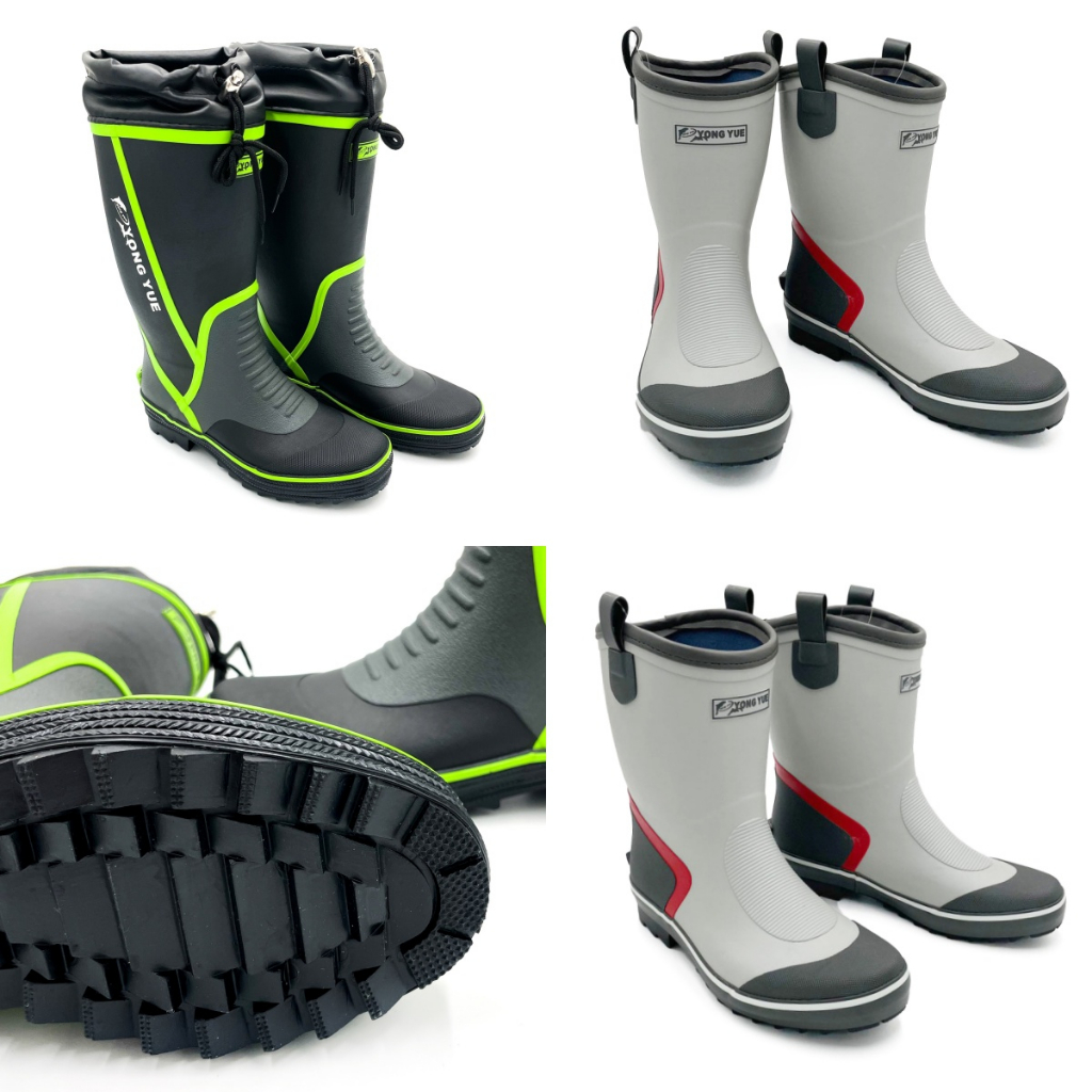 RongFei 日本同級柔軟橡膠長筒雨鞋 橡膠雨鞋 發票/台灣出貨 甲板雨鞋 釣魚雨鞋 登山雨鞋 防滑雨靴 防滑雨鞋 | 蝦皮購物