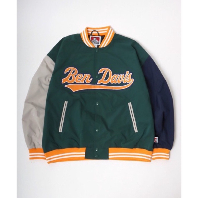 BEN DAVIS TEAM JACKET大字母 緞面 棒球外套 長袖 外套 長袖外套 穿搭外套 | 蝦皮購物