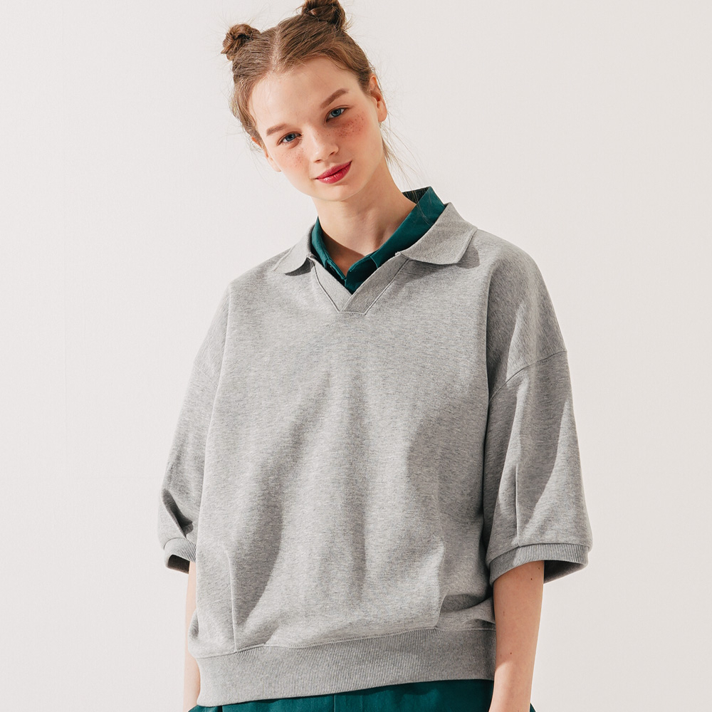 【WV PROJECT】Circle 開放式翻領短袖T-Shirt 22SS 灰色 | 蝦皮購物