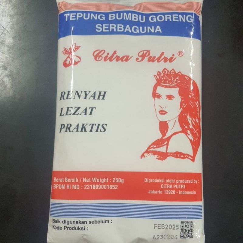 Citra putri tepung bumbu goreng serbaguna 250gr renyah | 蝦皮購物