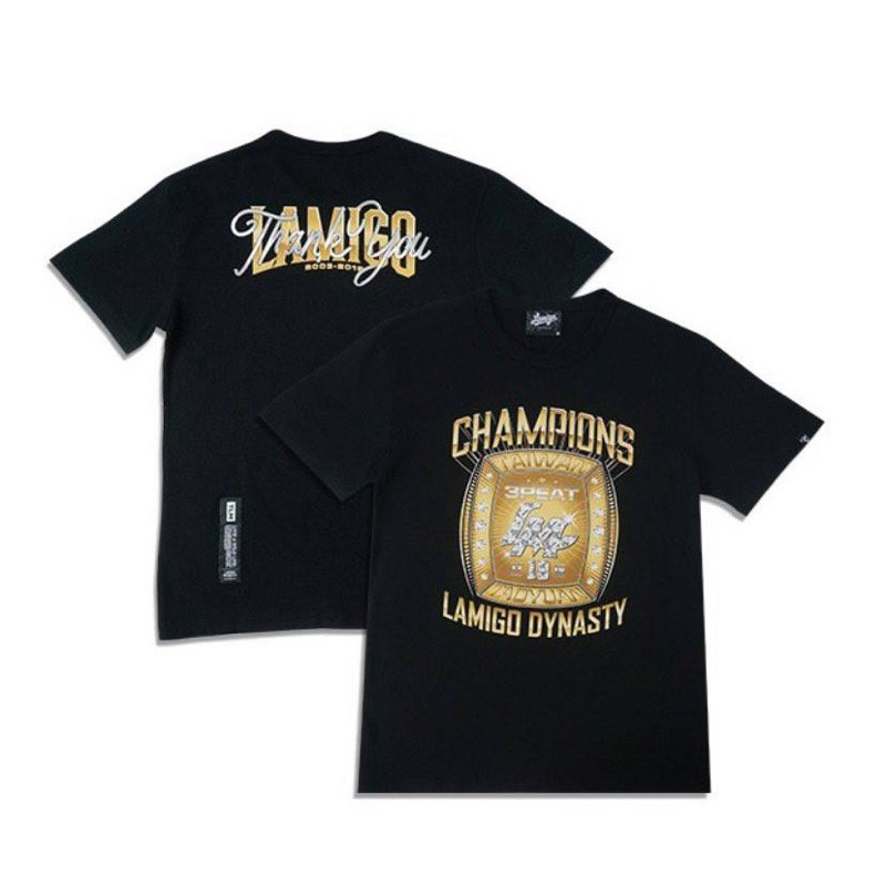 Lamigo 三連霸「Lamigo 3 PAET」Logo紀念短T S號 | 蝦皮購物