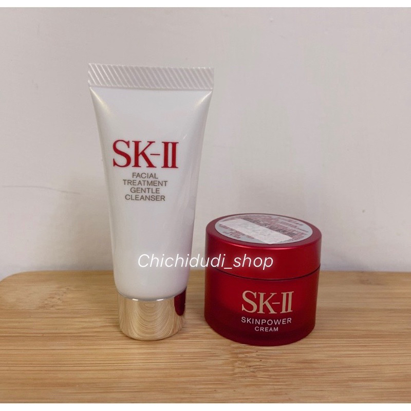 SKII SK2 致臻肌活能量活膚霜 15g/全效活膚潔面乳 20g | 蝦皮購物