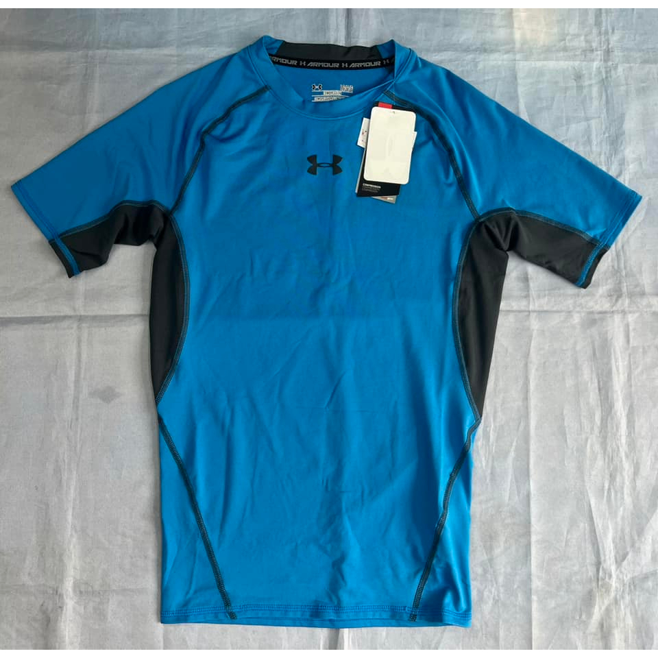 =好了啦要運動=Under Armour UA 運動緊身衣 HG 花色短袖上衣 排汗 透氣 1257468-787 水藍 | 蝦皮購物