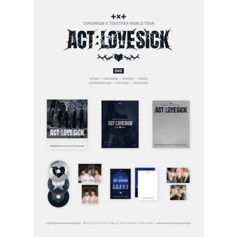 TXT ACT:LOVESICK world tour 演唱會DVD版拆售 /含預售特典 | 蝦皮購物