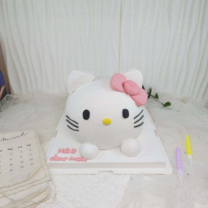 【yami_cake】台北客製化蛋糕 網美蛋糕 台北 中正 萬華 生日 慶生 奶油霜蛋糕 凱蒂貓 KT貓 | 蝦皮購物