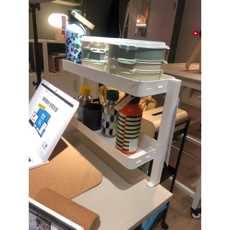 IKEA VATTENKAR 桌面層架 49*36*15公分, 白色、黑色 桌面收納架 | 蝦皮購物