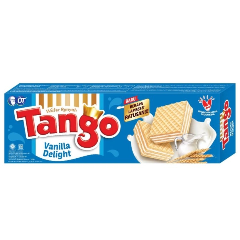 TANGO BISCUIT WAFER RASA COKLAT, VANILLA, STRAWBERRY 133g | 蝦皮購物