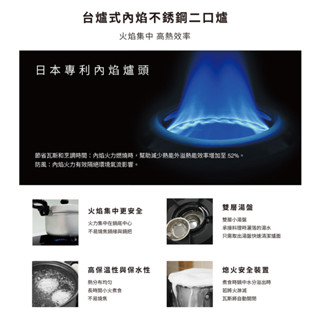 【KIDEA奇玓】林內牌 RTS-N201S 傳統式內焰不銹鋼雙口瓦斯爐 鑄鐵爐架 不銹鋼雙層湯盤 火力集中 | 蝦皮購物