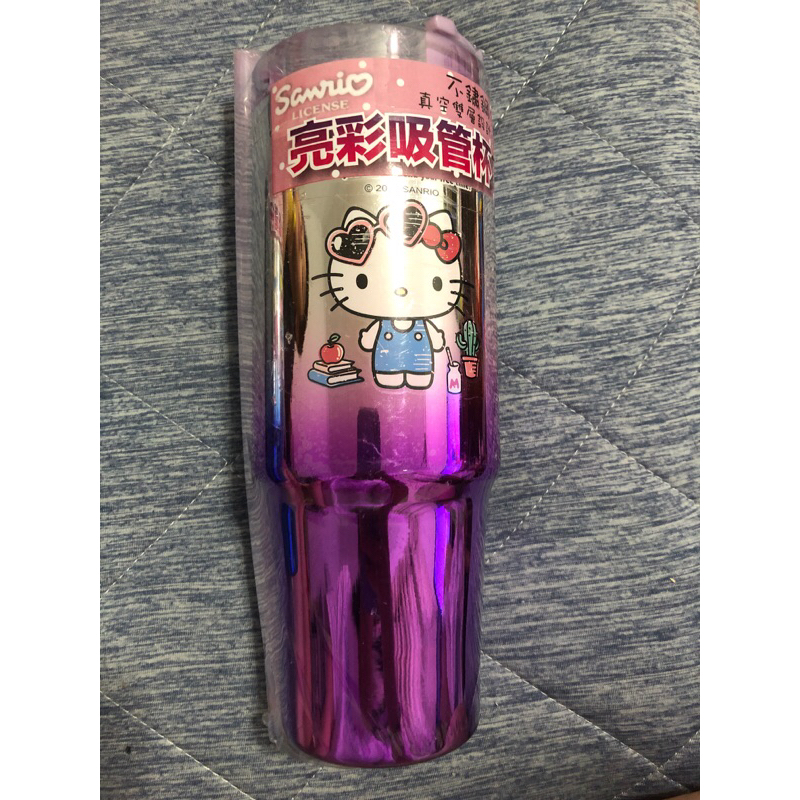 三麗鷗 hello Kitty KT304 不鏽鋼真空雙層 900ml亮彩 吸管杯 冰壩杯 環保 飲料杯 | 蝦皮購物