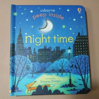 寶寶學英文 usborne peep inside night time | 蝦皮購物