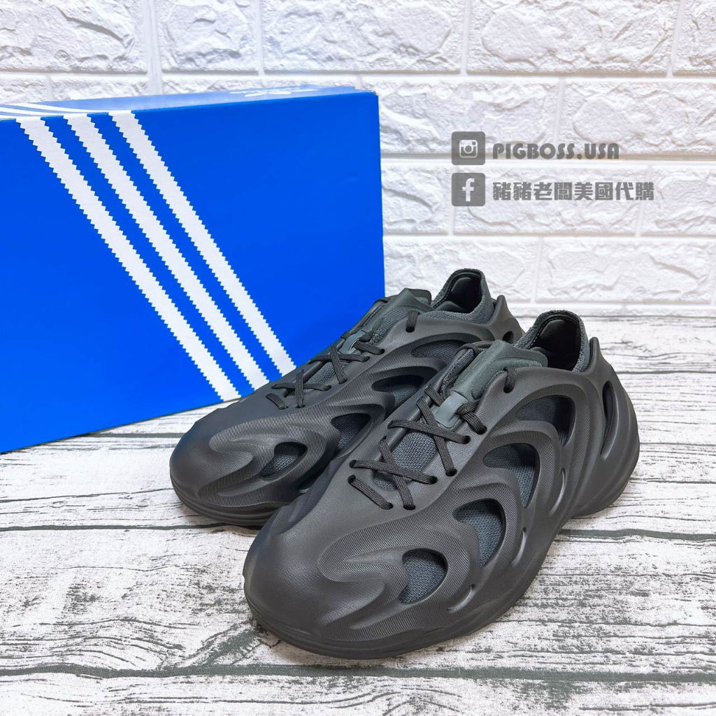 【豬豬老闆】ADIDAS ORIGINALS ADIFOM Q 全黑 泡棉 前衛 洞洞鞋 休閒鞋 男女 HP6586 | 蝦皮購物
