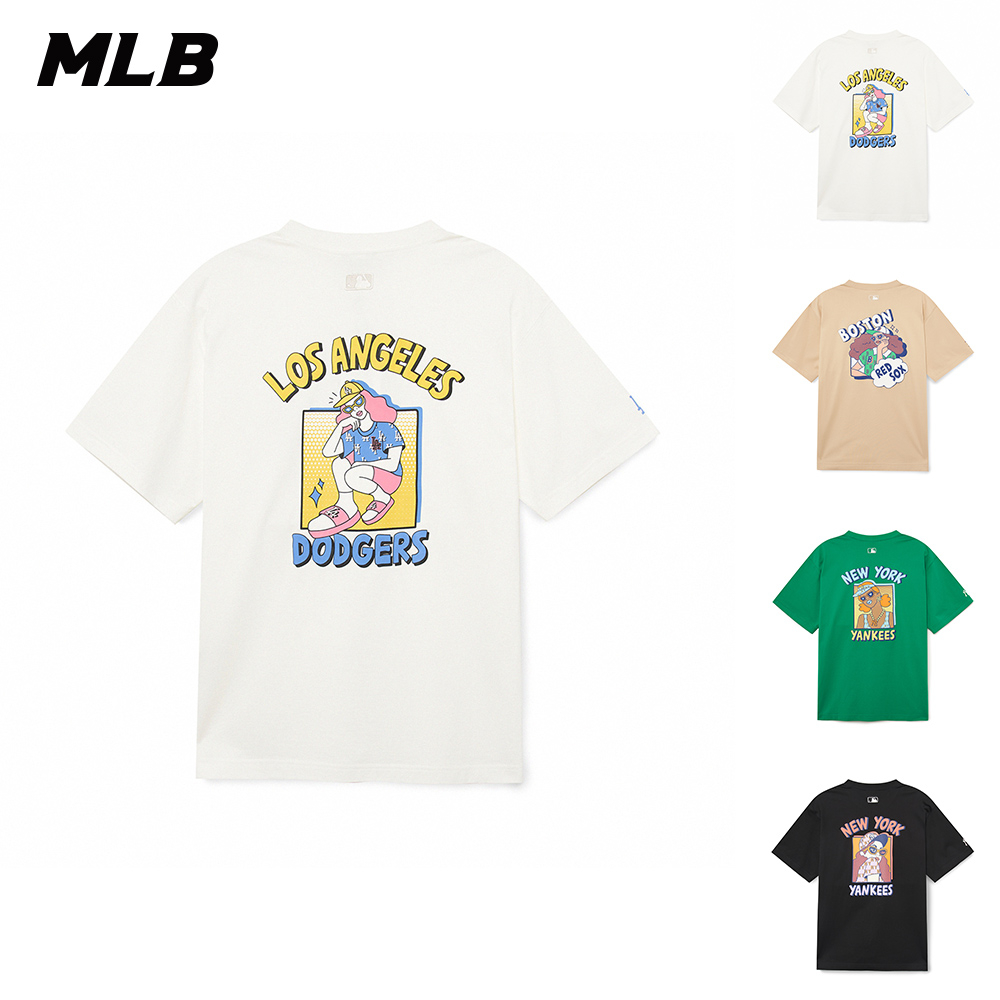 MLB 短袖T恤 LIKE CARTOON系列 道奇/紅襪/洋基隊 (3ATSL0533-四色任選)【官方旗艦店】 | 蝦皮購物