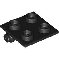 4124096 LEGO 樂高 6134 黑色 轉軸薄板 Hinge Brick 2x2 Thin | 蝦皮購物