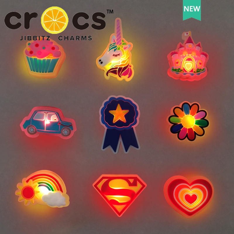 LED jibbitz crocs charms鞋扣 洞洞鞋配飾 卡通燈光裝飾釦 鞋扣 crocs 發光 洞洞鞋扣 鞋花 | 蝦皮購物