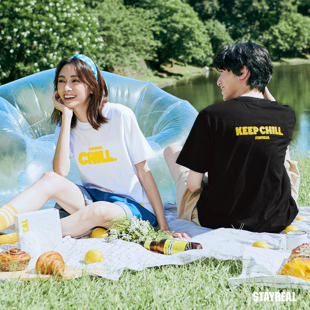 STAYREAL 享樂Chill文字T | 蝦皮購物