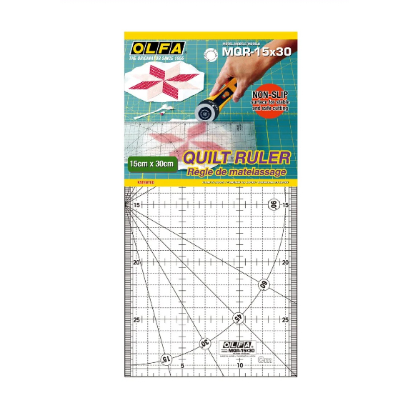 KD-629【OLFA公制刻度防滑拼布尺MQR-15X30型】15X30cm 縫紉 拼布專用 | 蝦皮購物