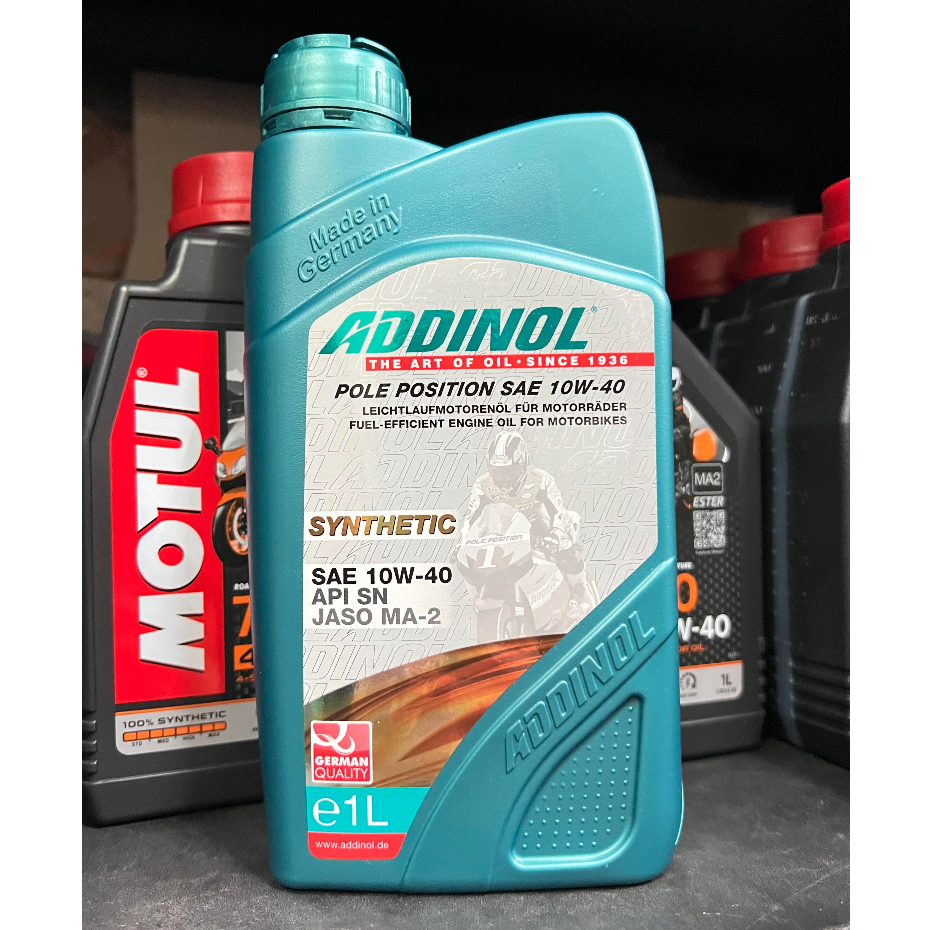 機車機油 鳳山區 【阿齊】ADDINOL POLE POSITION 4T 10W40 MA2 合成 機車 機油 | 蝦皮購物