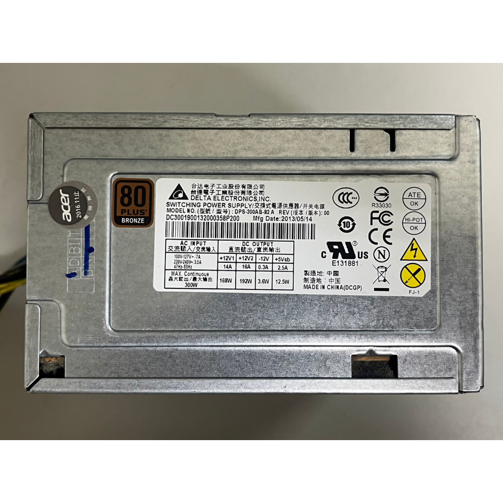 『羅馬資訊』含稅 ACER專用 台達 DPS-300AB-82A 300W 套裝機電源 特規 12PIN 電源供應器 | 蝦皮購物