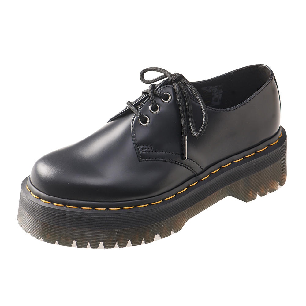 Dr.Martens 馬汀 1461 QUAD 3孔綁帶厚底牛津鞋 黑色 真皮馬丁紳士鞋 休閒皮鞋 男女25567001 | 蝦皮購物