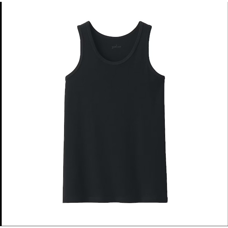 無印良品 MUJI 男清爽舒適棉質坦克背心 黑色 XL | 蝦皮購物