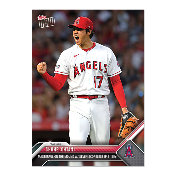 大谷翔平 球員卡 2023 MLB TOPPS NOW Card 161 7局11K無失分 | 蝦皮購物