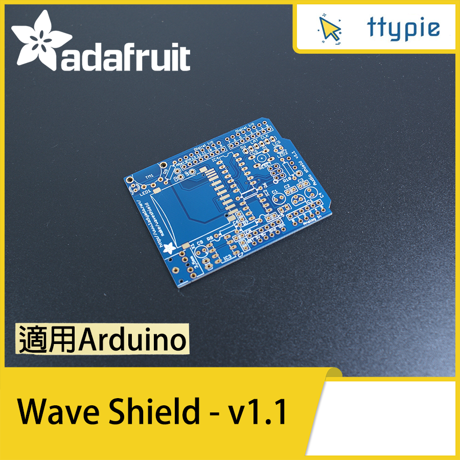 【現貨含稅附發票可統編】Adafruit Wave Shield - v1.1 音樂擴展板 適用Arduino 原裝進口 | 蝦皮購物