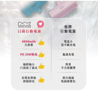 MEGA KING 4800 PD直插式口袋行動電源(TypeC) 神腦生活 | 蝦皮購物
