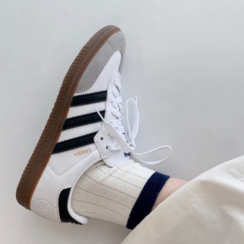 愛迪達 adidas samba vegan 黑白雙色 男女 復古潮流 德訓鞋 滑板鞋 - FX9042/FW2427 | 蝦皮購物