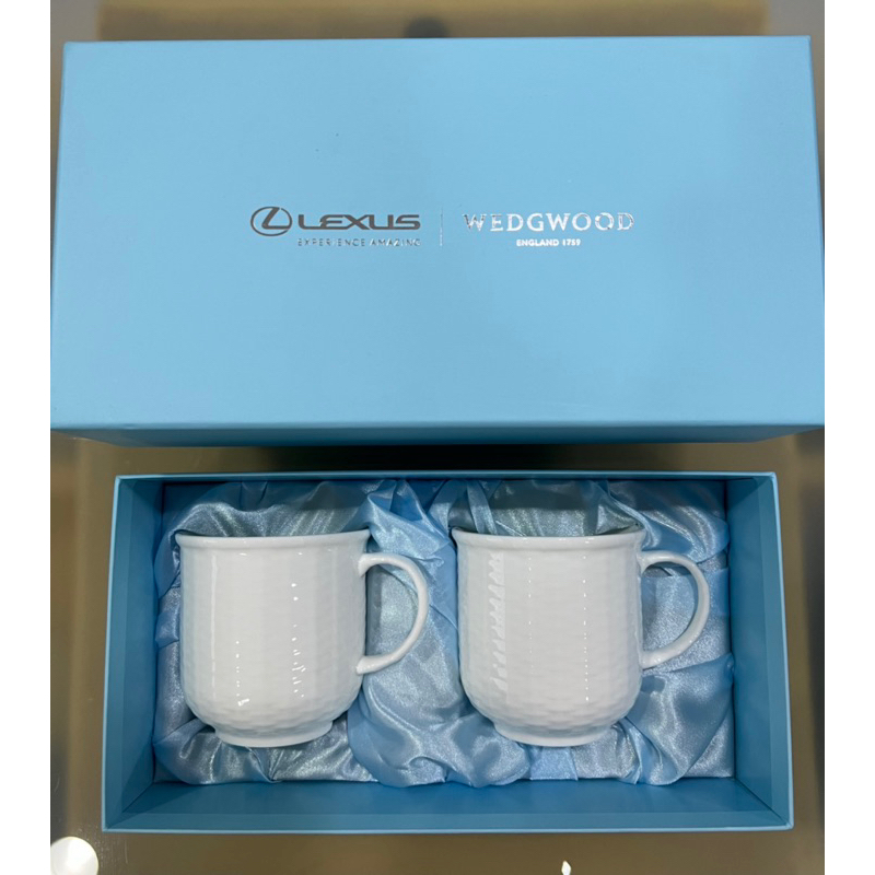 WEDGWOOD LEXUS聯名 Nantucket Basket 英式編織籃馬克杯 古瓷浮雕 咖啡杯 對杯 花茶杯 | 蝦皮購物