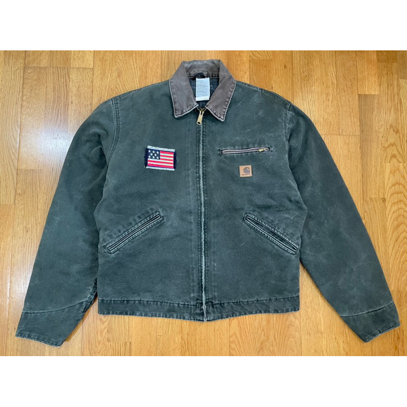 （已售出）Vintage Carhartt J97 MOS Detroit Jacket 底特律夾克 古著 苔蘚綠 | 蝦皮購物