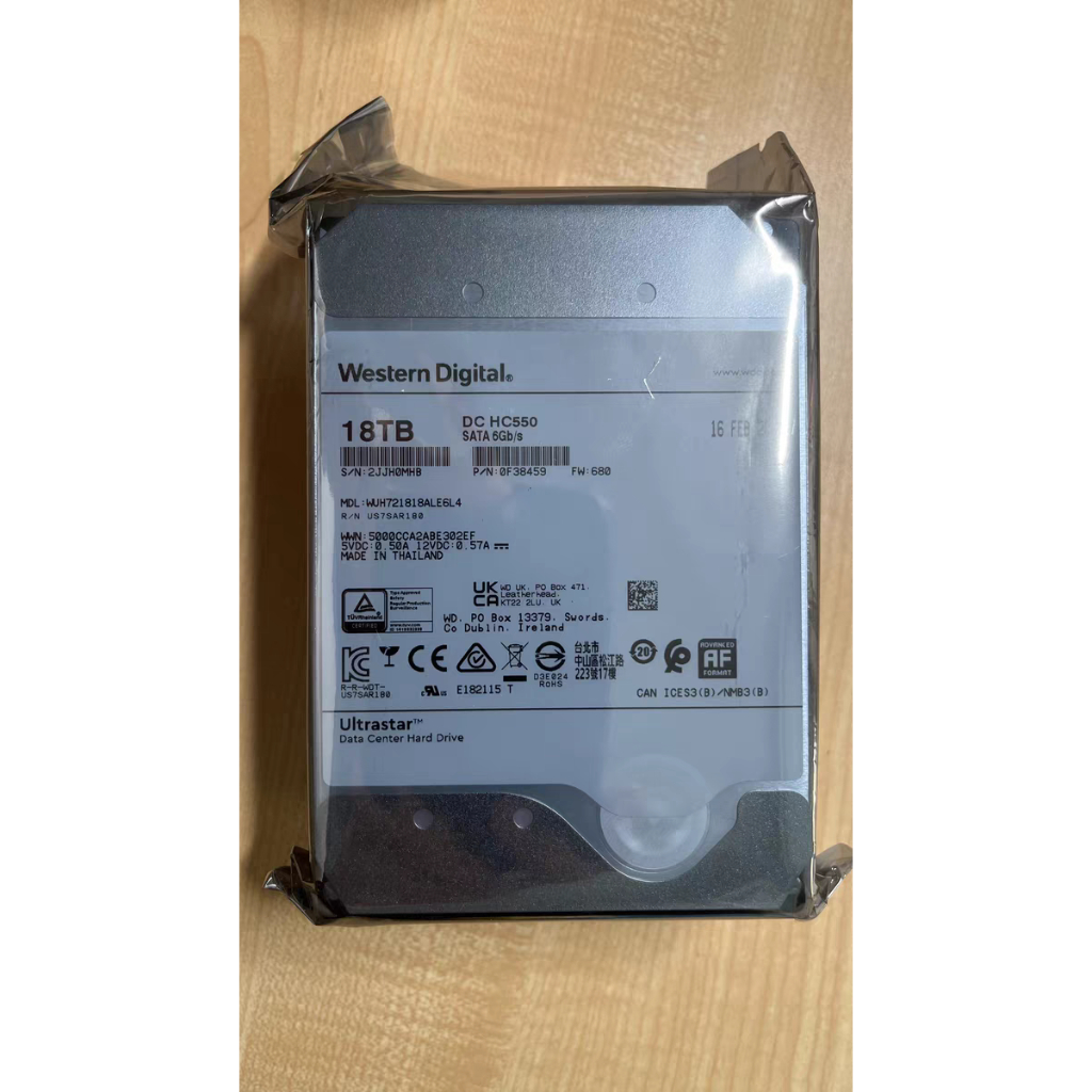 💾WD威騰18T企業碟💾Ultrastar HC550 18TB 3.5吋硬碟7200轉WUH721818ALE6L4 | 蝦皮購物