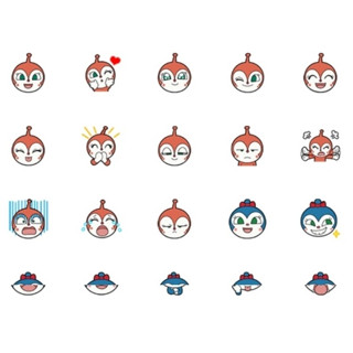 【NaNa貼圖】 日本 紅藍精靈 表情貼 Dokinchan and Kokinchan 表情貼圖代購 | 蝦皮購物