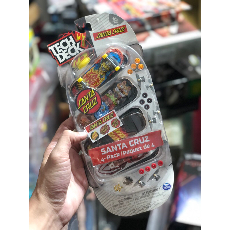 Tech deck 手指滑板 SANTA CRUZ 4Pack 滑板 手指板 Fingerboard 技術板 潮流 街頭 | 蝦皮購物