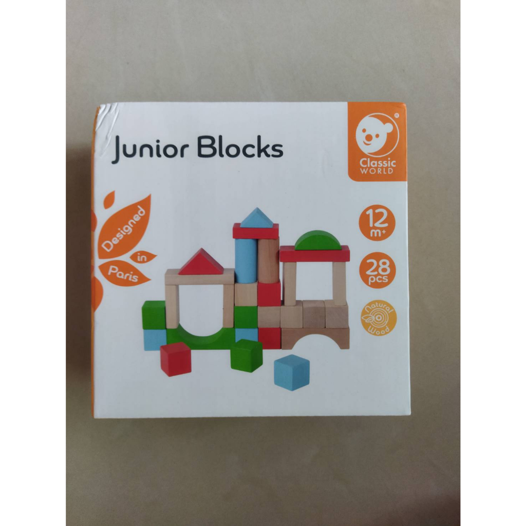 【愛買舖】全新 正版 盒裝玩具 出清 junior blocks 德國 Classic world 客來喜 幾何積木 | 蝦皮購物